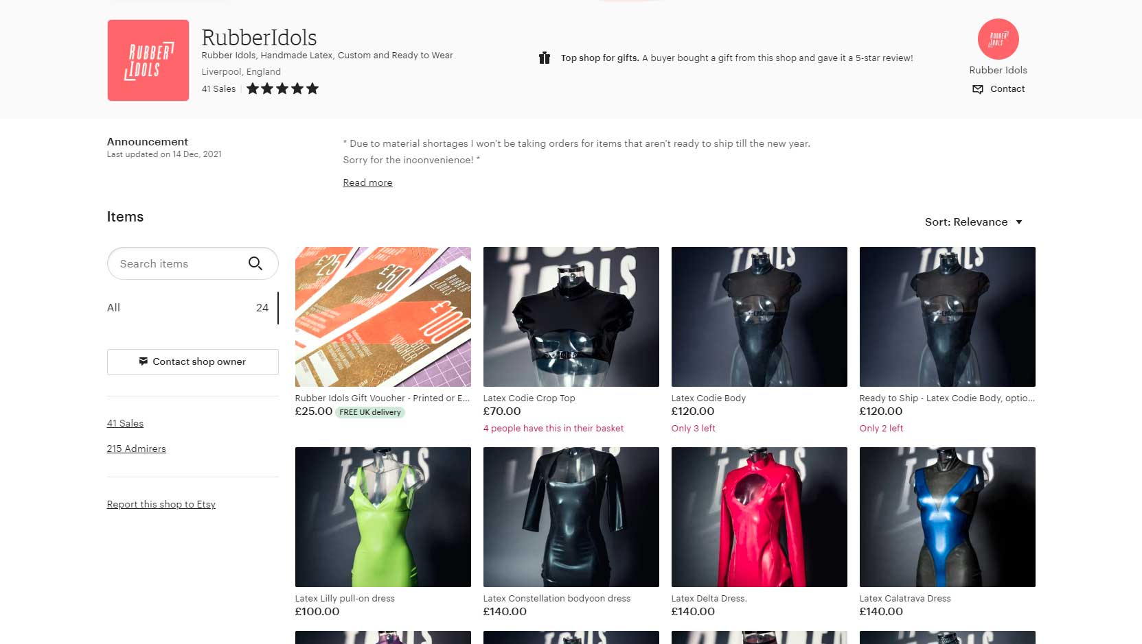 Where to Buy Latex Clothing - Etsy Marketplace | WTBW - Latex24/7