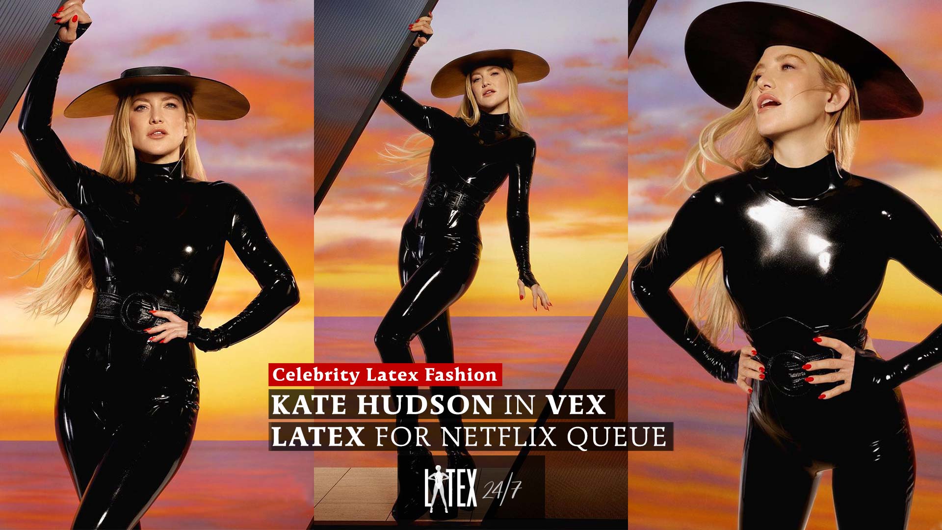 Kate Hudson in Vex Latex for Netflix Queue Magazine - Latex24/7